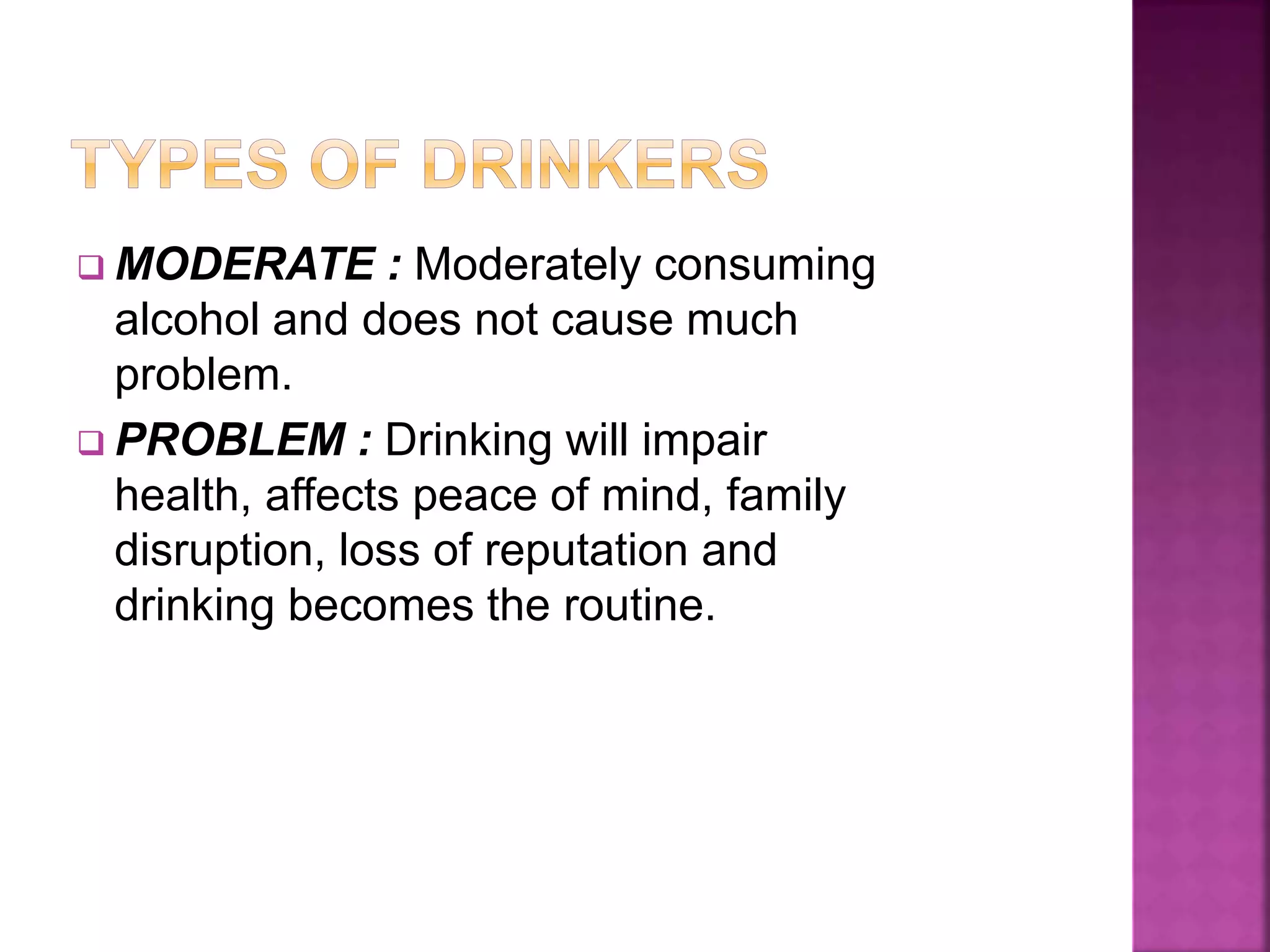 Alcoholism | PPTX | Substance Abuse | Diseases and Conditions