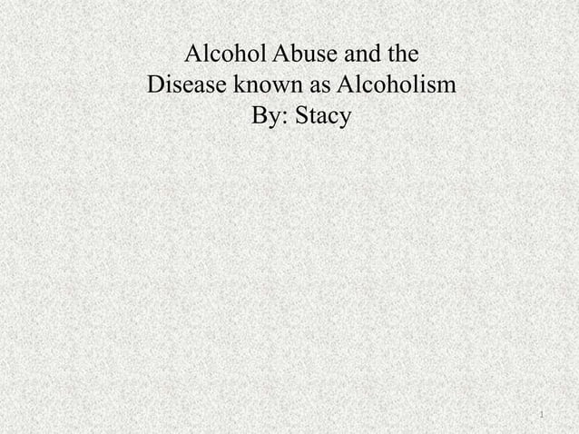 Alcoholism powerpoint | PPT