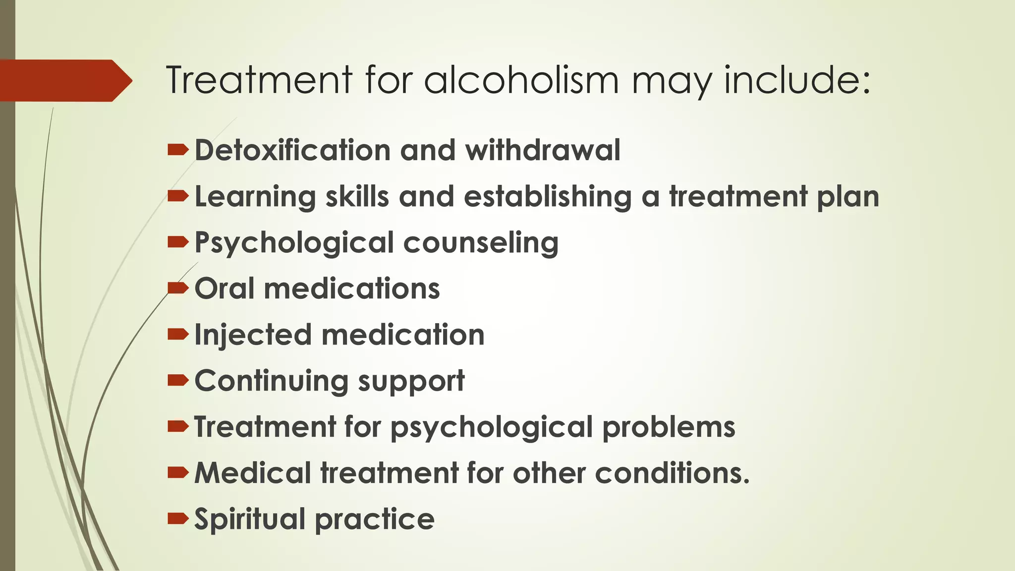 Alcoholism - Sign, Effects, Threats, Treatment | PPTX