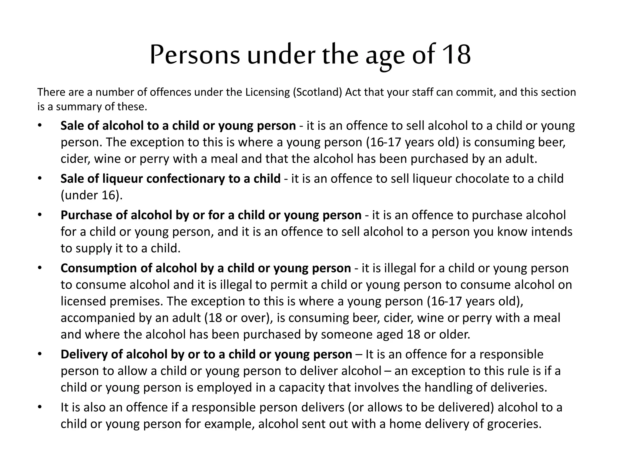 Staff Alcohol Licence Training | PPTX