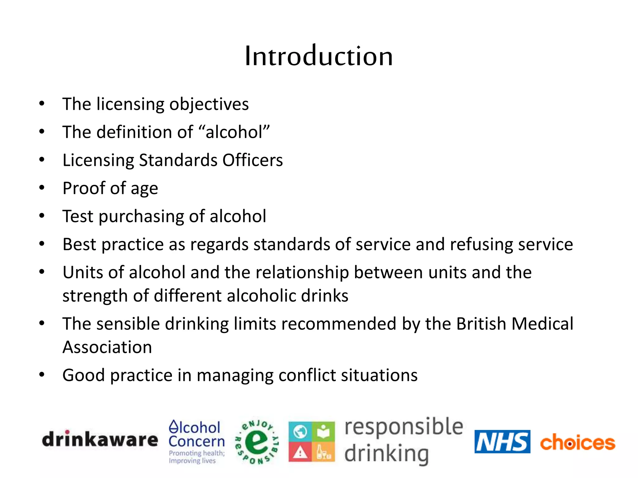 Staff Alcohol Licence Training | PPTX