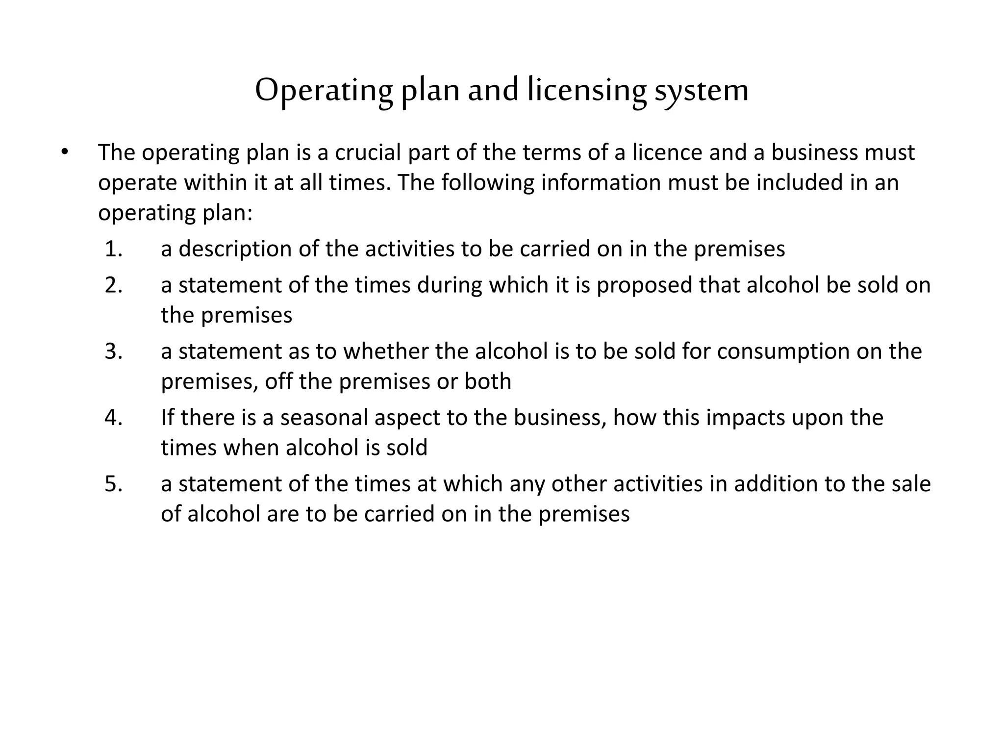 Staff Alcohol Licence Training | PPTX
