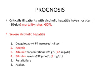 Alcohol liver disease : causes , pathophysiology and its management | PPTX