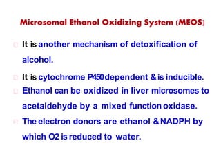 Alcohol metabolism | PPTX
