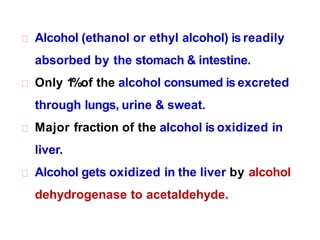 Alcohol metabolism | PPTX