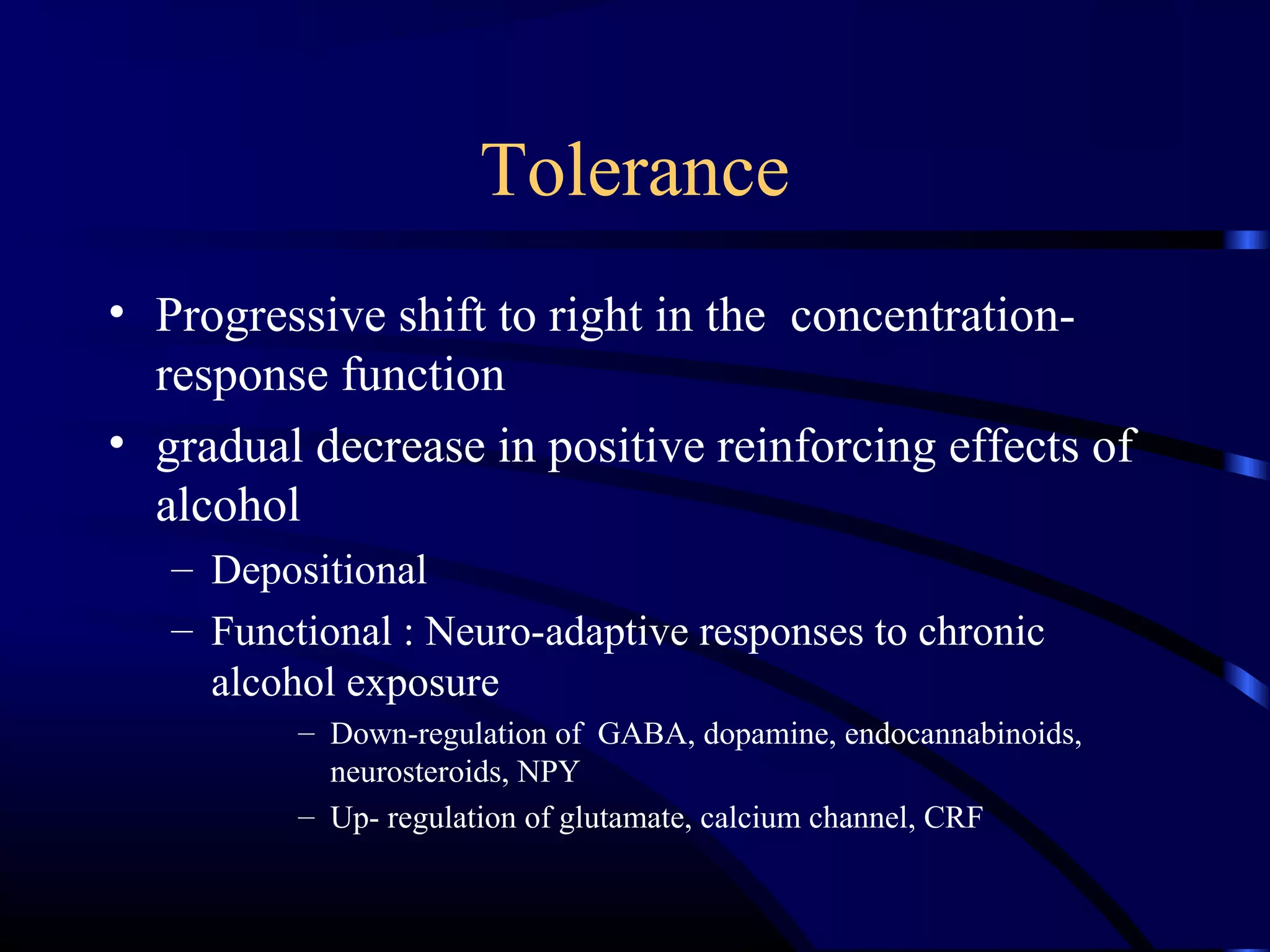 Alcohol neurobiology good | PPT