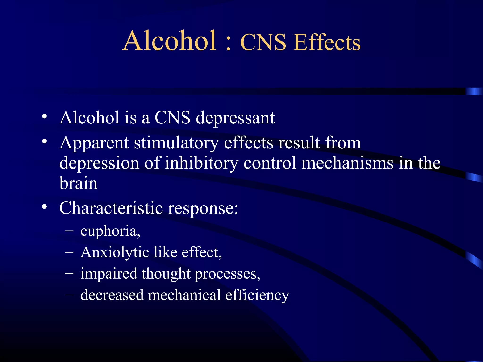 Alcohol neurobiology good | PPT