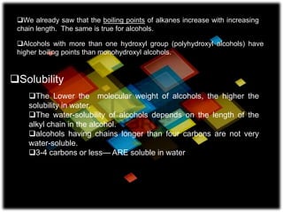 Alcohol, phenol ,and ethers | PPTX