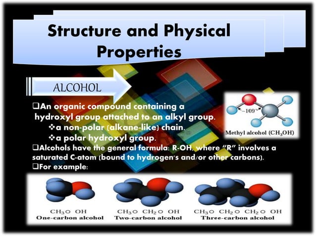Alcohol in organic chemistry | PPTX | Alcoholic Beverages | Food & Drink
