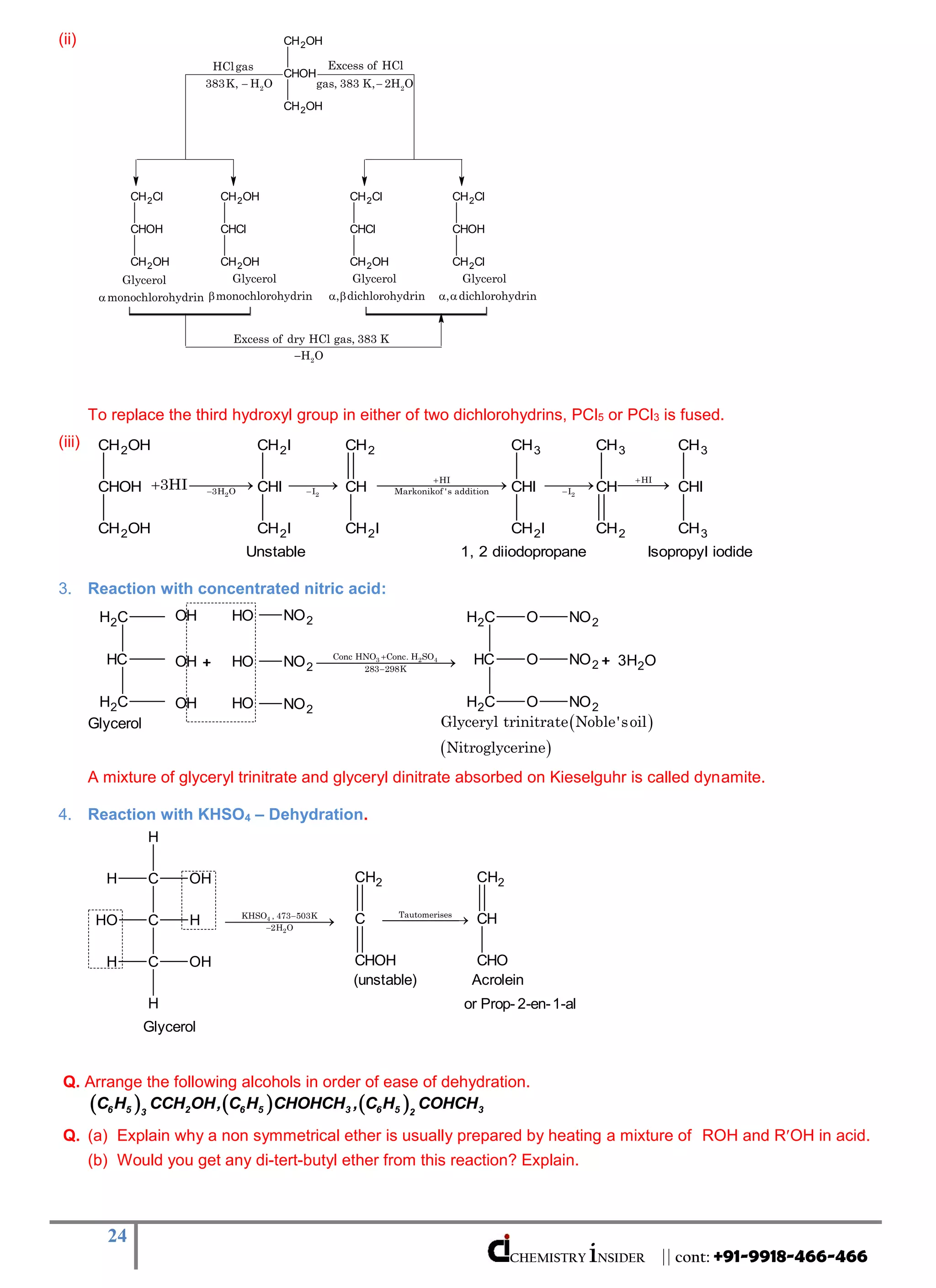 Alcohol, phenol & ether | PDF