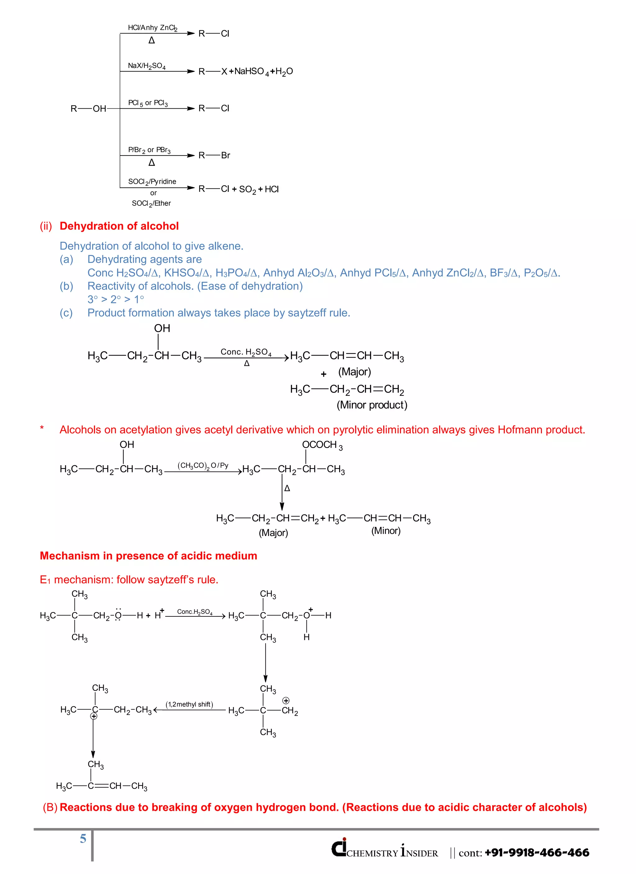 Alcohol, phenol & ether | PDF