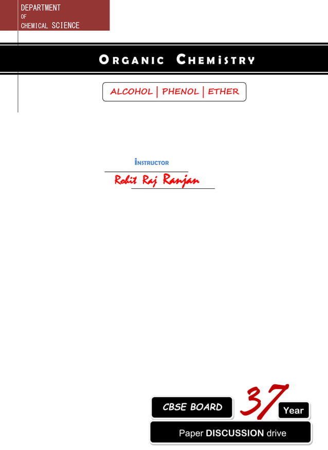 Alcohol, phenol & ether | PDF