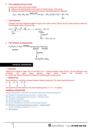 Alcohol, phenol & ether | PDF