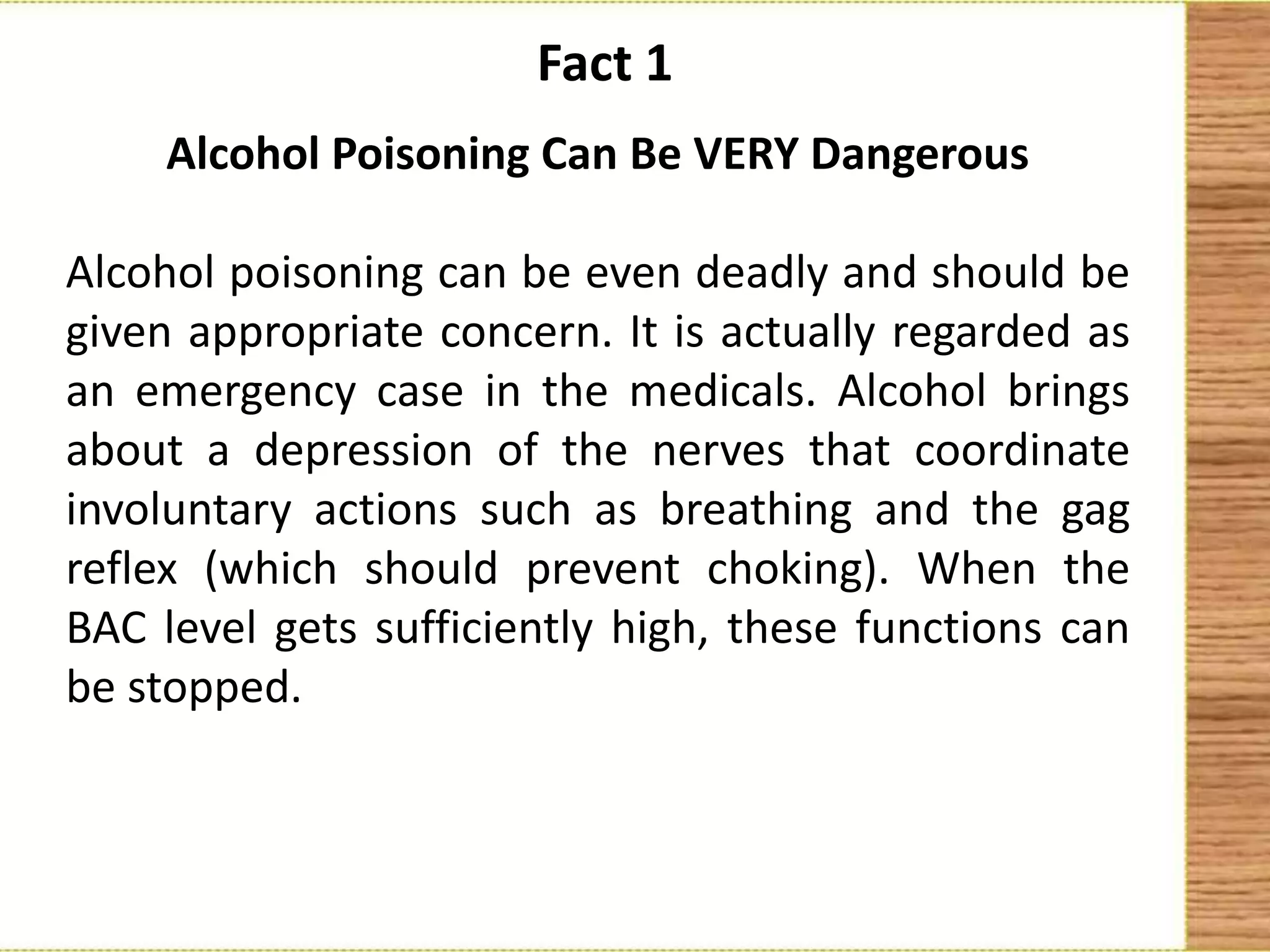 Alcohol poisoning must know facts | PPTX