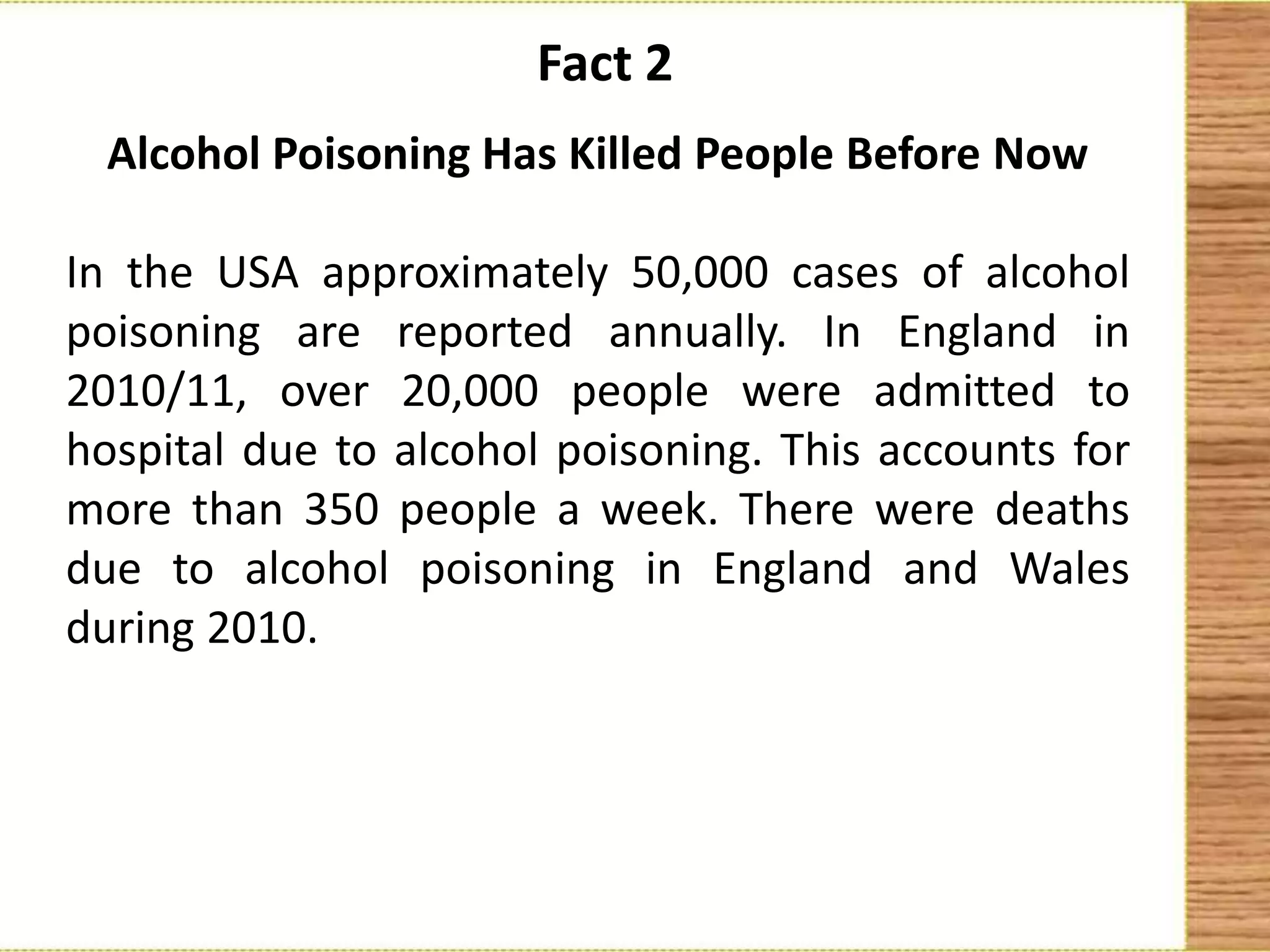 Alcohol poisoning must know facts | PPTX