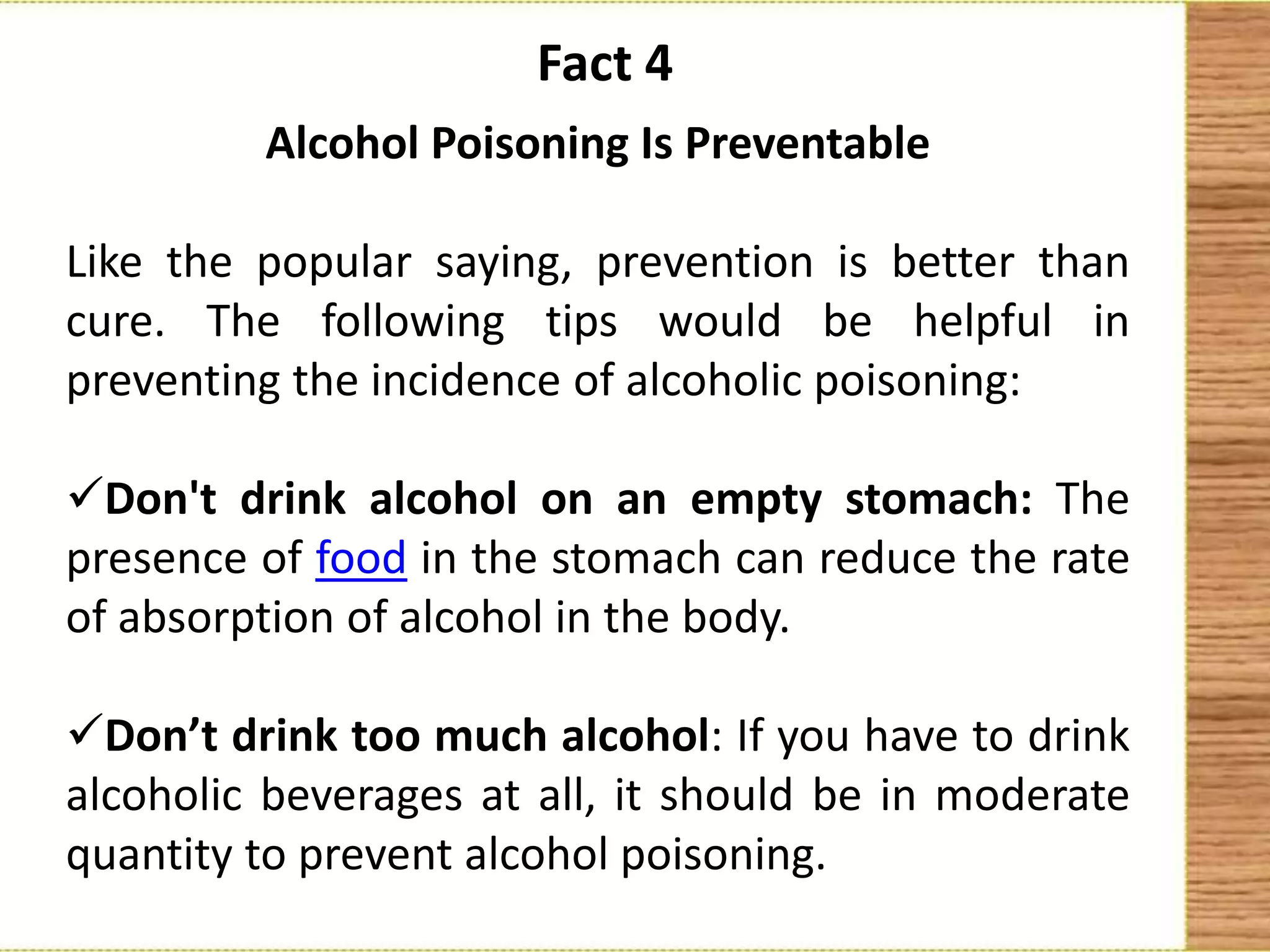 Alcohol poisoning must know facts | PPTX