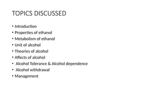 alcohol presentation for students | PPTX
