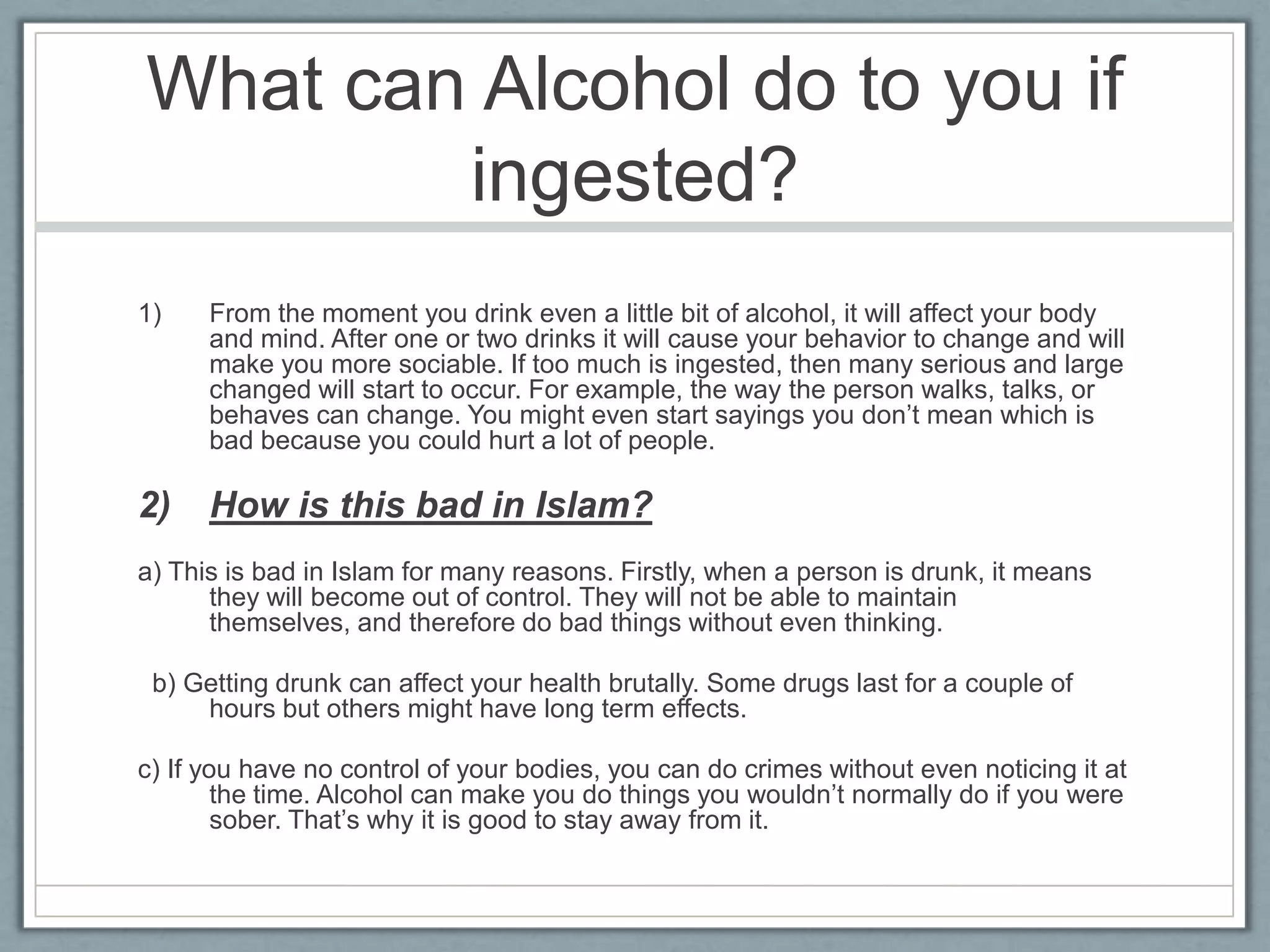 The Dangers of Alcohol Consumption | PPTX