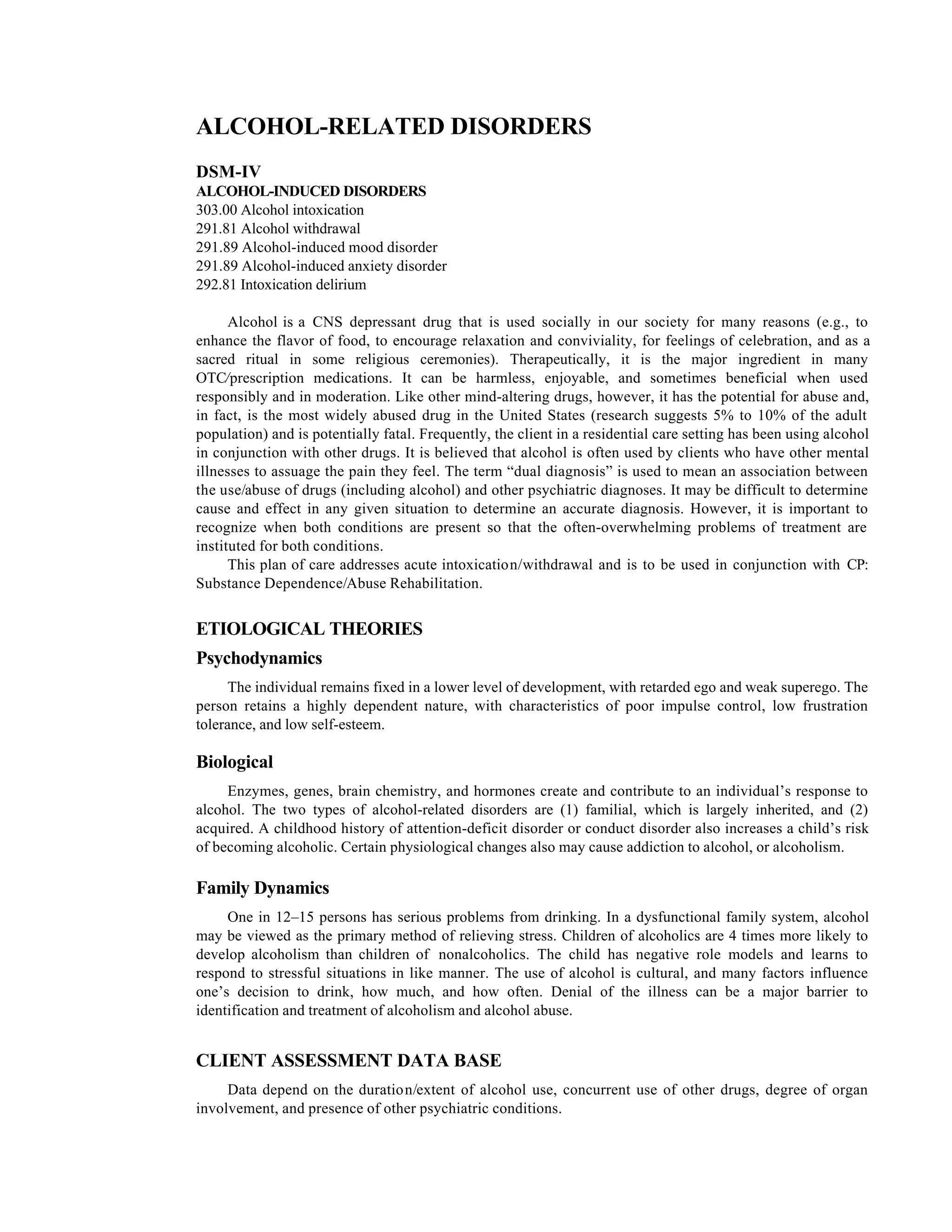 Alcohol related disorders | PDF