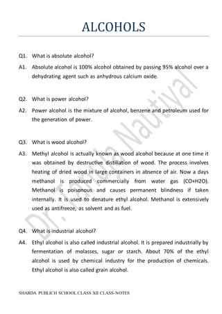 Alcohols | DOCX | Alcoholic Beverages | Food & Drink