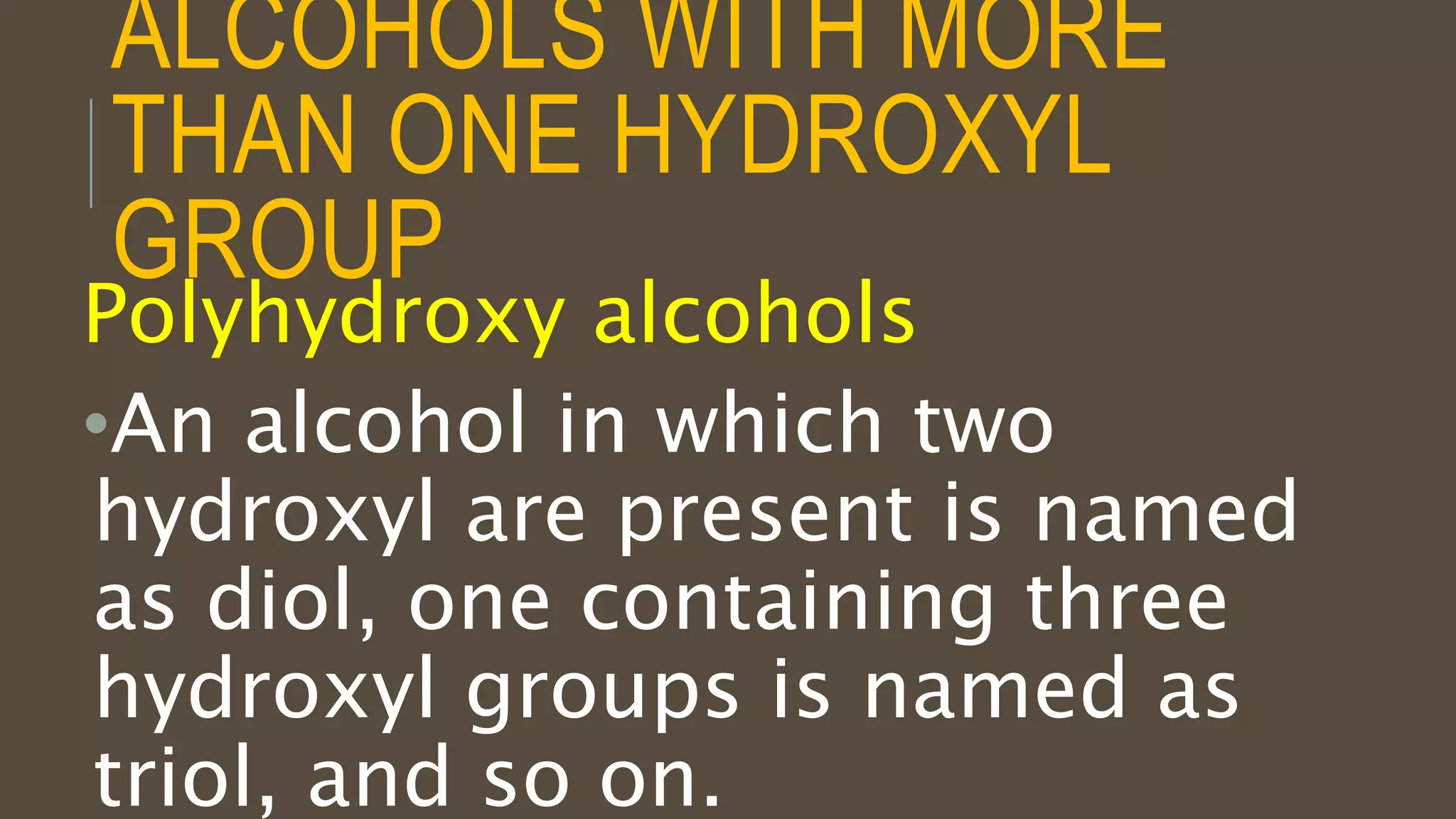 Alcohols | PPTX