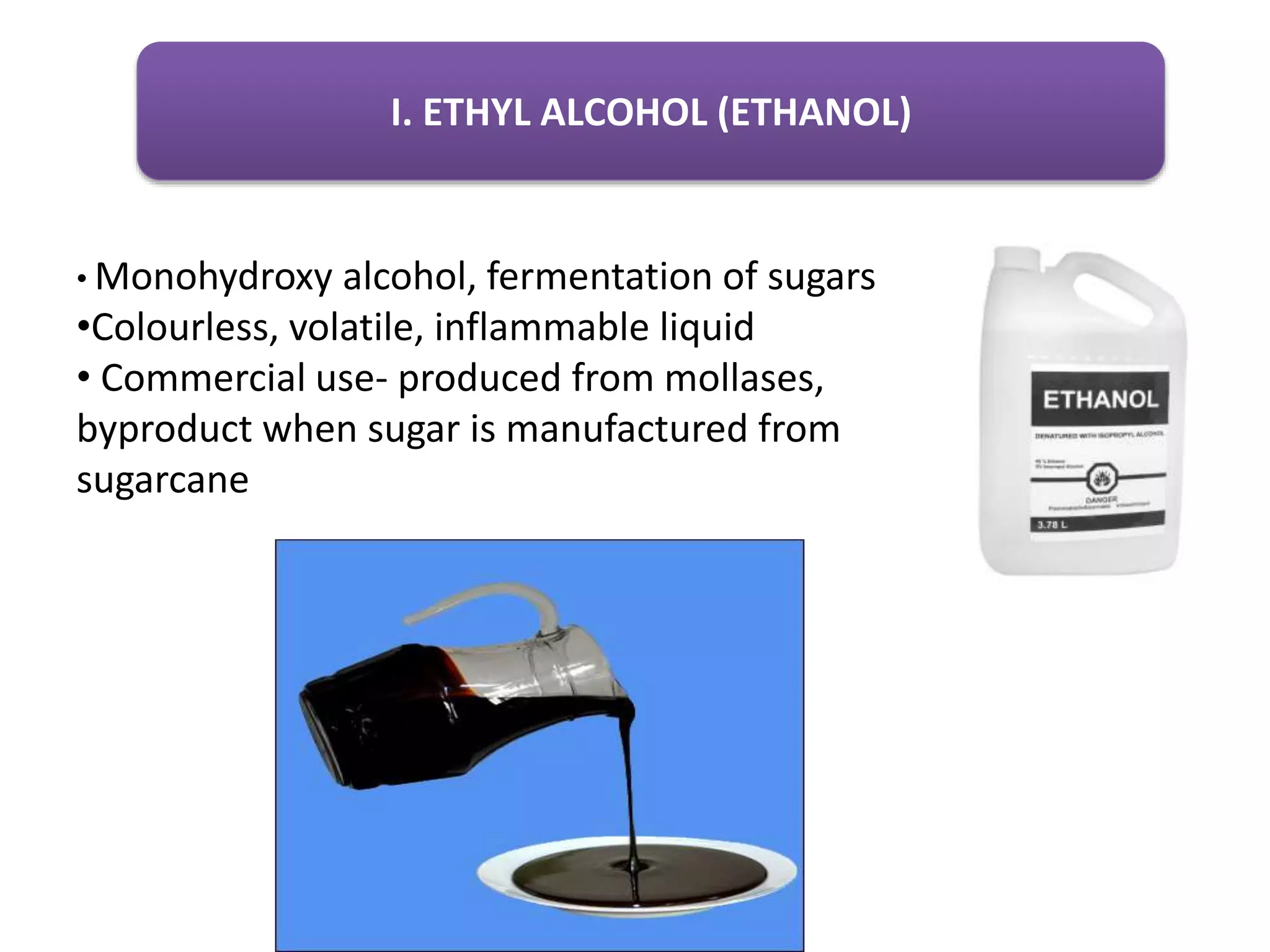 Alcohols and management of methanol poisoning | PPTX
