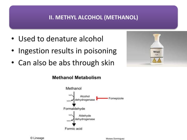 Alcohols and management of methanol poisoning | PPTX | Alcoholic Beverages | Food & Drink