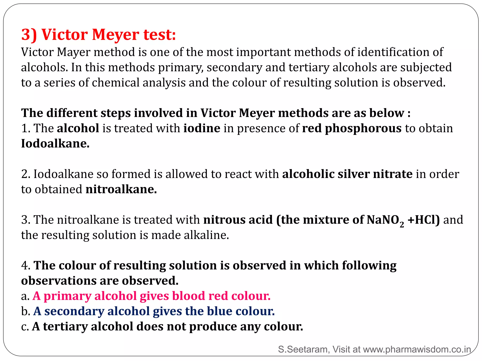 Alcohols (B.Pharm 1st Year 2nd Sem.) | PPTX