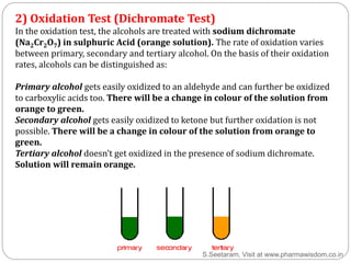 Alcohols (B.Pharm 1st Year 2nd Sem.) | PPTX