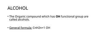 Presentation on alcohol, types of alcohol and properties of alcohol | PPTX