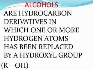 Alcohols group 4 | PPTX