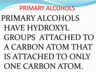 Alcohols group 4 | PPTX