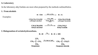 Alcohols, alkyl halides and ethers | PPTX