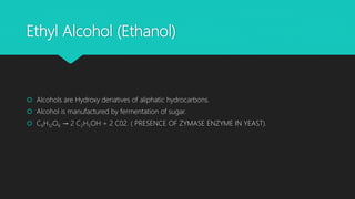 Alcohols and methyl alcohols by nilesh sharma | PPT
