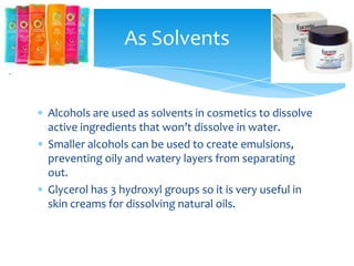 Alcohols as solvents | PPTX