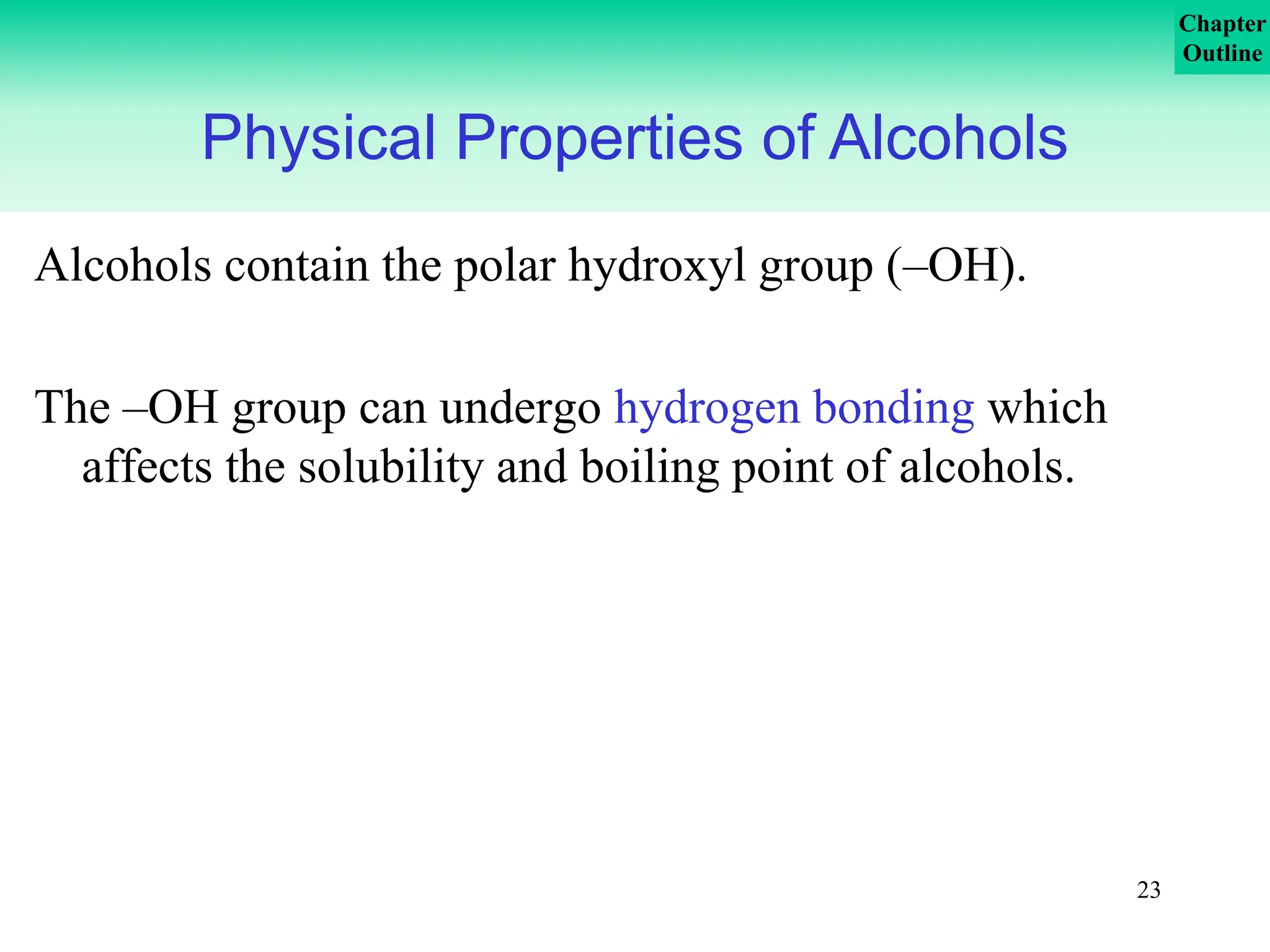 Alcohols complementary 11° grade chemistry | PPT