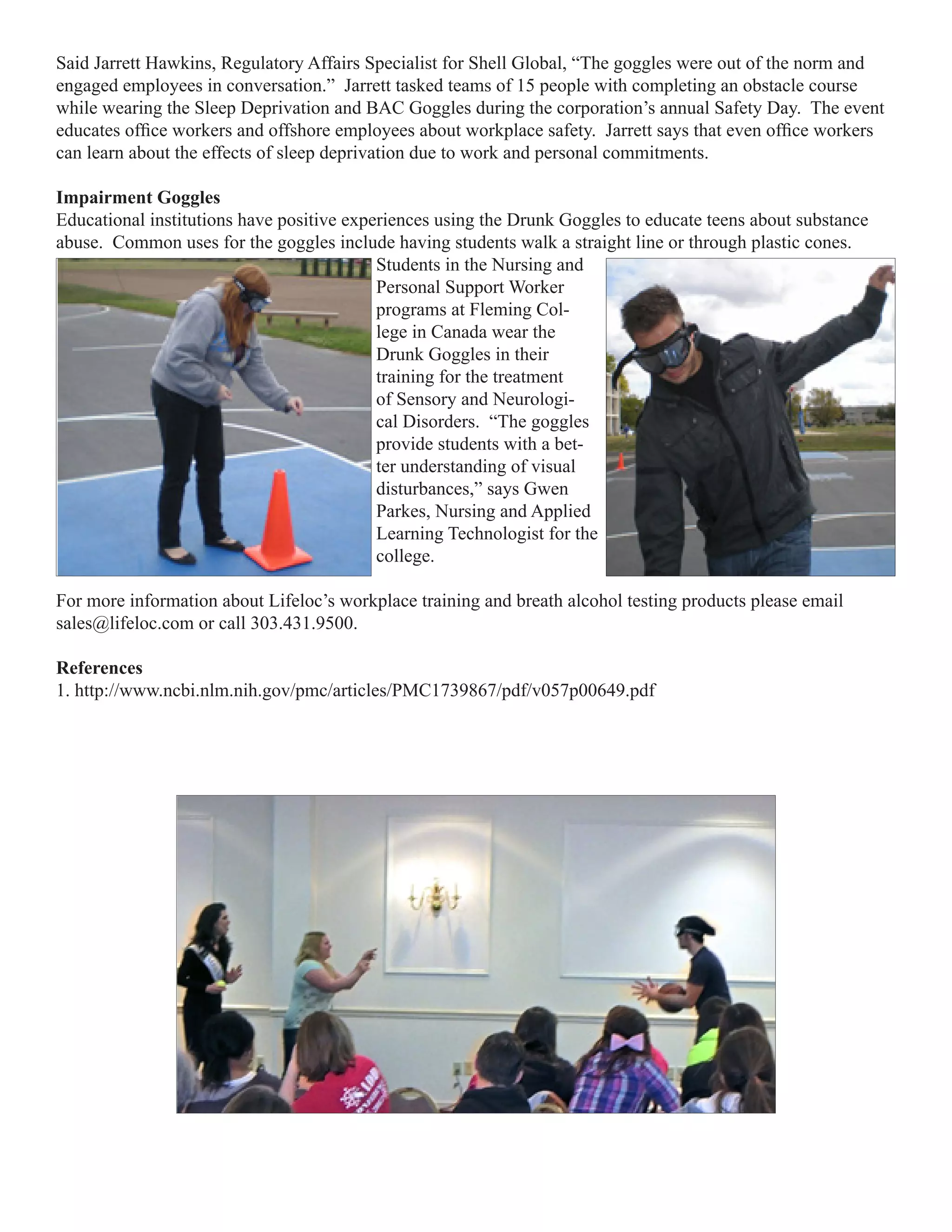 Alcohol Simulation Drunk Buster Goggles | PDF