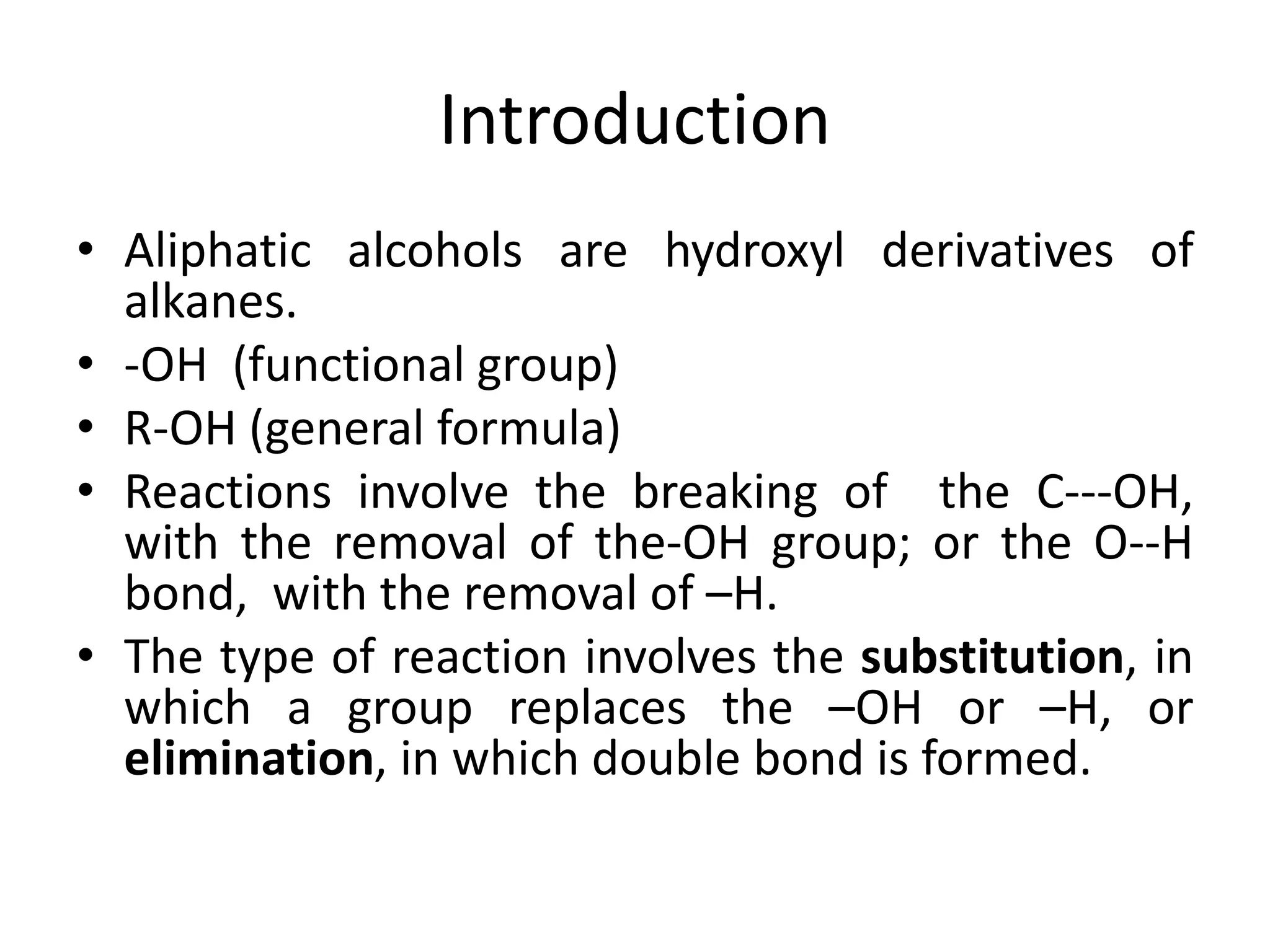 Alcohols | PPTX | Chemistry | Science