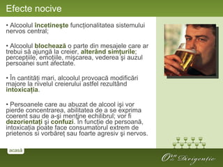 Efectele consumului de alcool | PPT