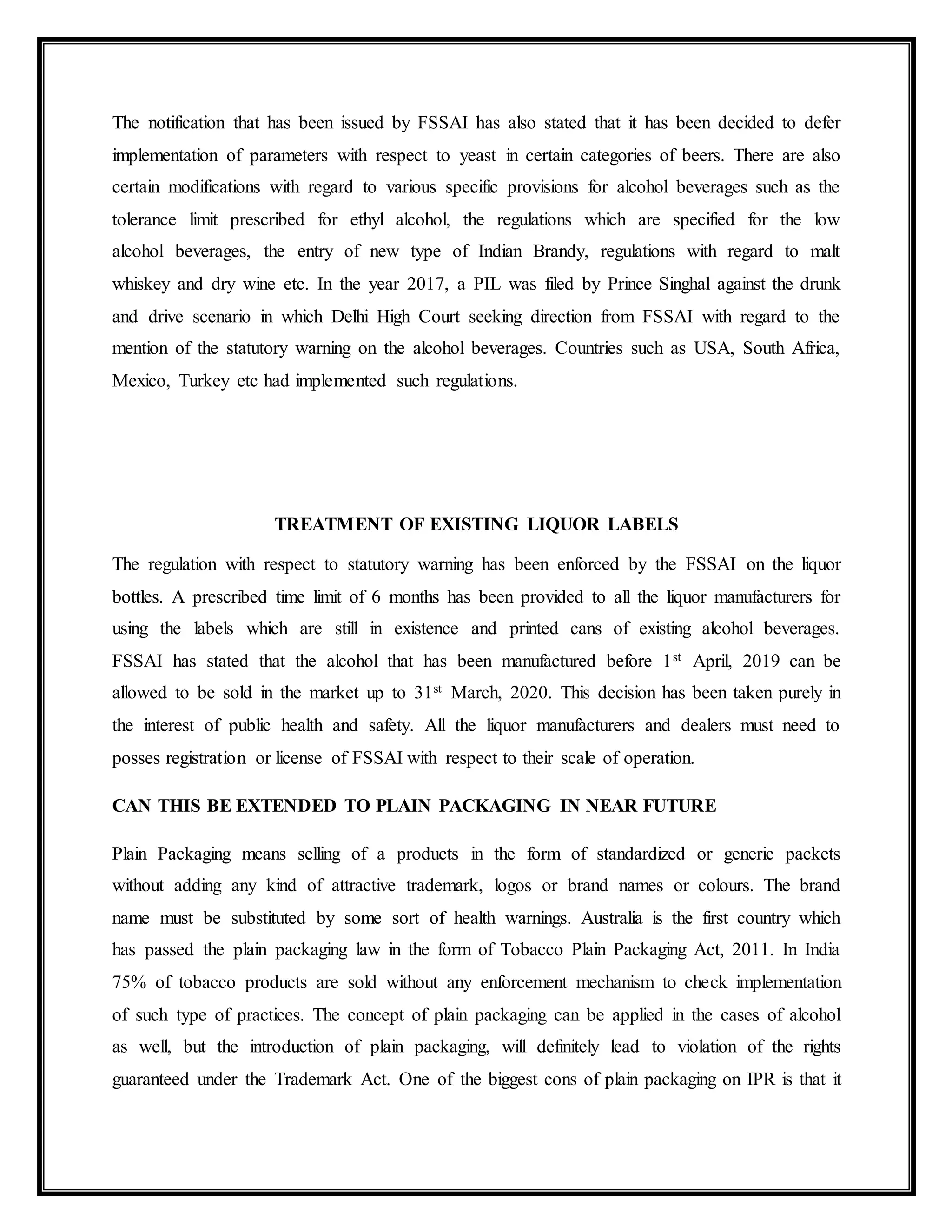 Law of Alcohol and Alcoholic Beverages | DOCX