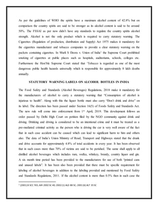 Law of Alcohol and Alcoholic Beverages | DOCX