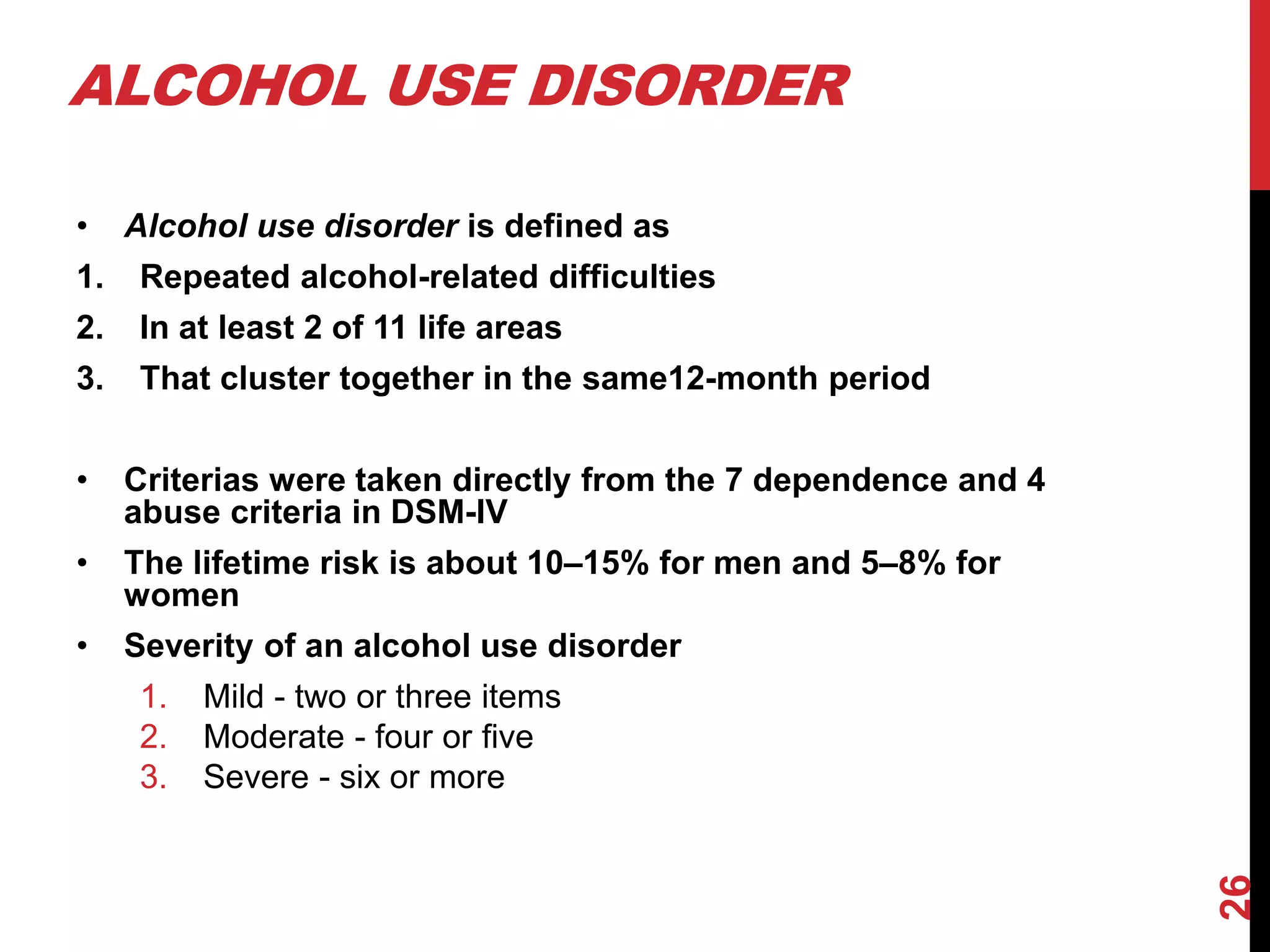 Alcohol use disorder | PPTX
