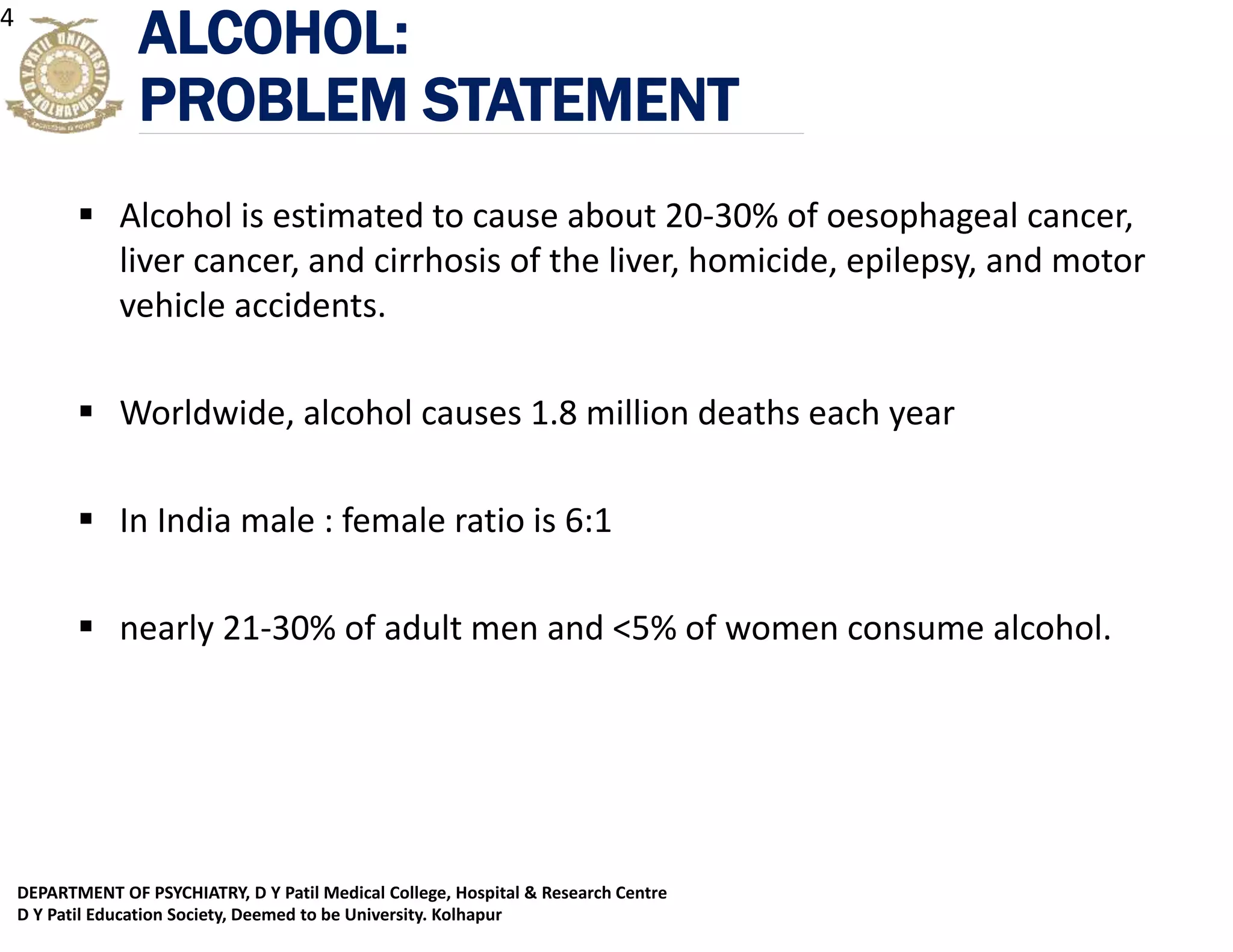 Alcohol use disorders | PPTX