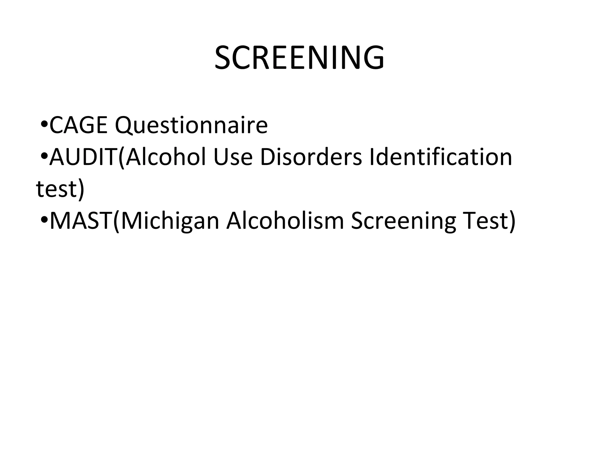 Alcohol use disorders | PDF