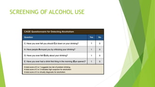 Alcohol use disorders | PPT