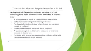 Alcohol use disorders | PPT