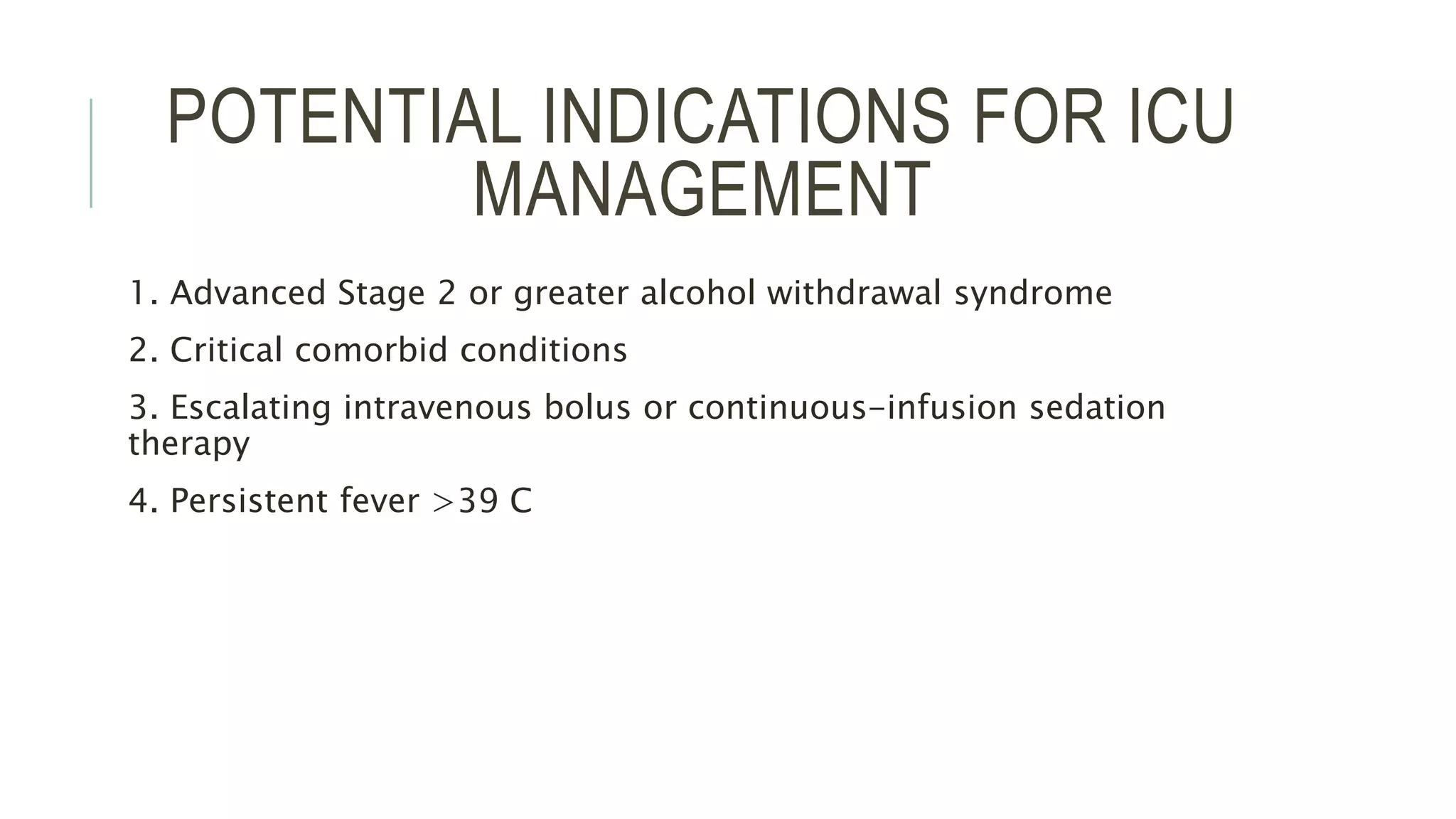 Alcohol withdrawal management | PPTX