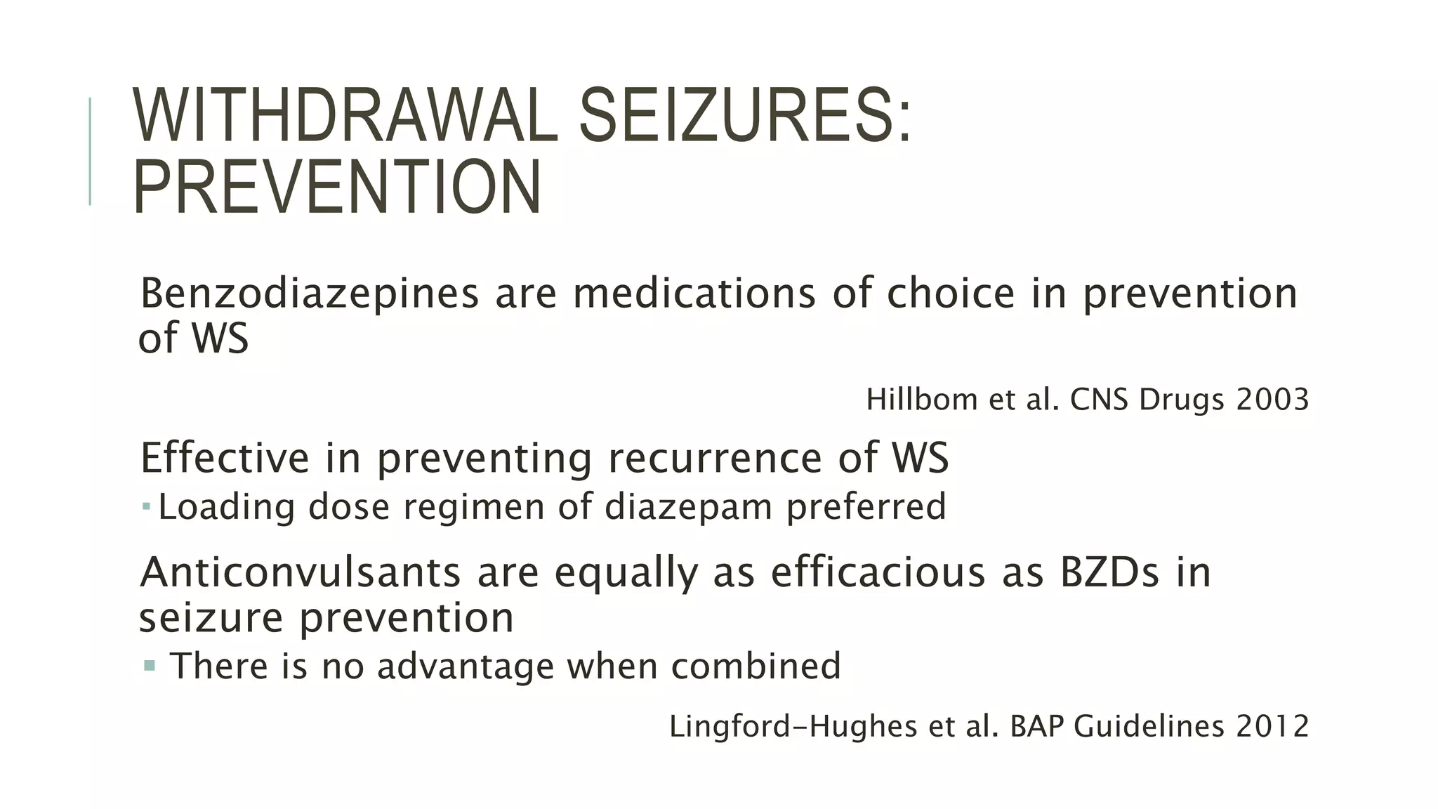Alcohol withdrawal management | PPTX