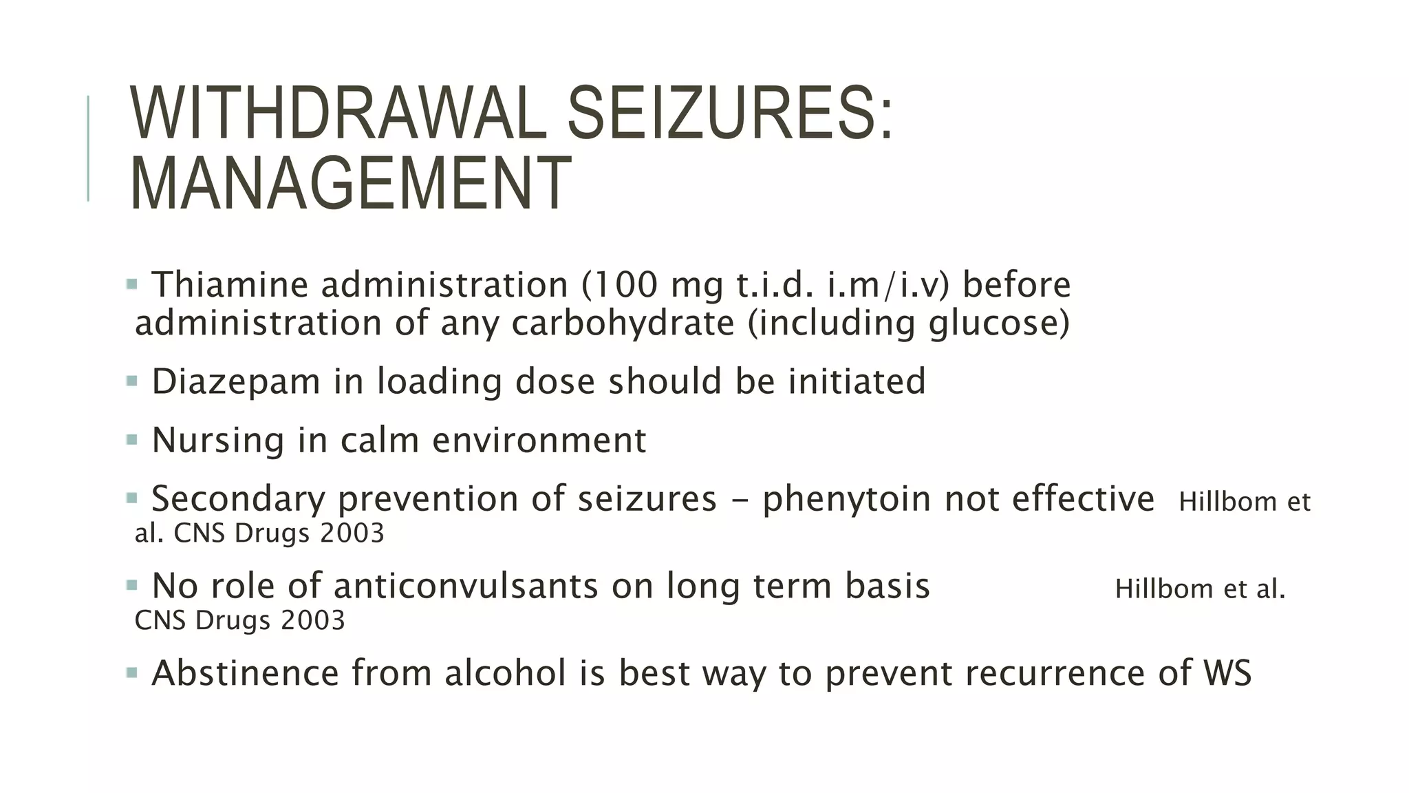Alcohol withdrawal management | PPTX
