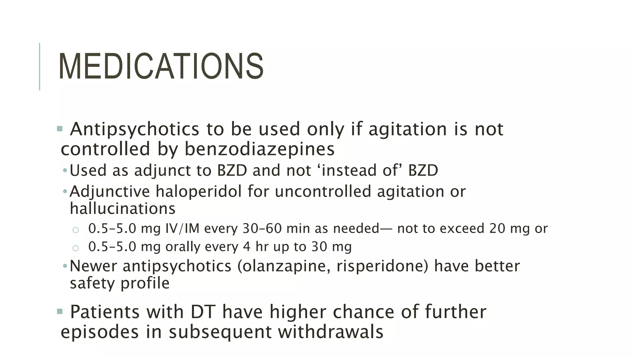 Alcohol withdrawal management | PPTX